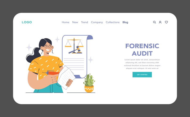 Audit concept flat Royalty Free Vector Image - VectorStock