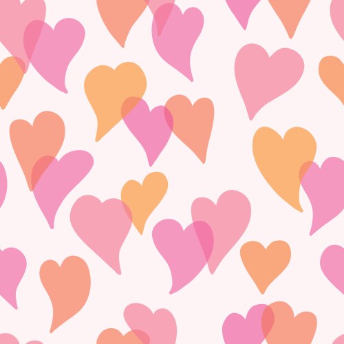 Seamless pattern of paper hearts Royalty Free Vector Image