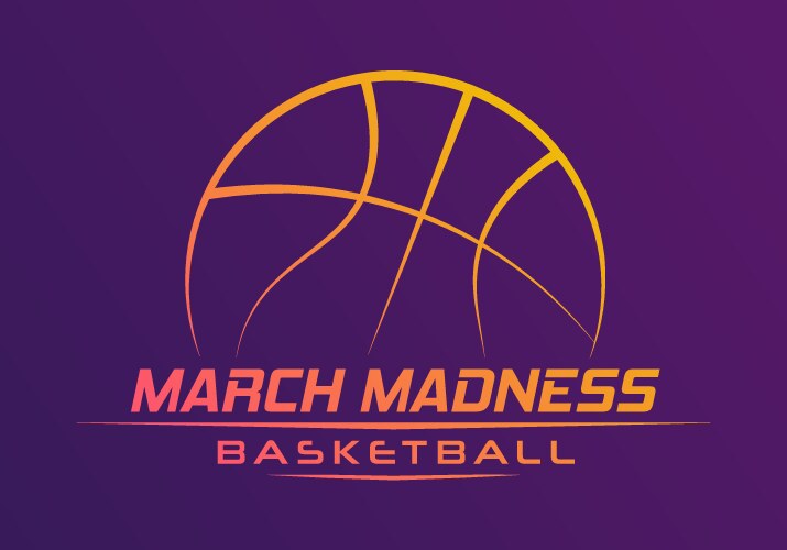 March madness basketball Royalty Free Vector Image