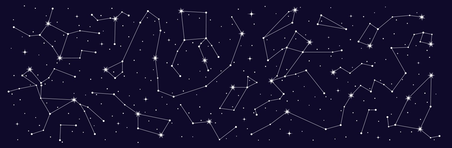 Big set constellation Royalty Free Vector Image