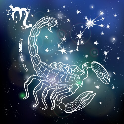 Sign of the zodiac scorpio Royalty Free Vector Image
