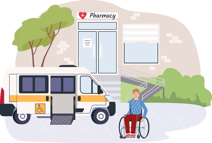 Inclusive urban environment for people Royalty Free Vector