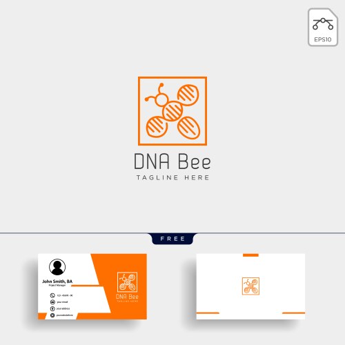 Dna logo design template modern medical logotype Vector Image