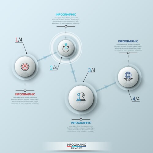 Modern project management process scheme concept Vector Image