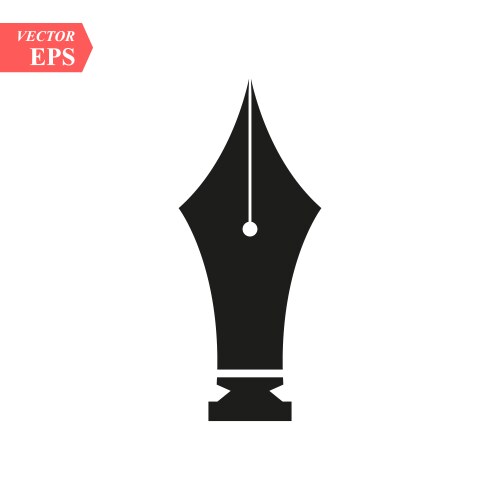 Fountain pen set Royalty Free Vector Image - VectorStock