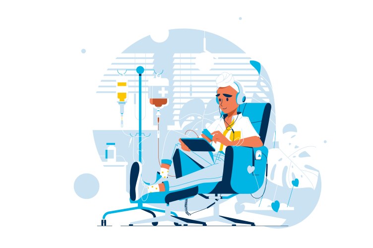 Cancer disease horizontal banners Royalty Free Vector Image