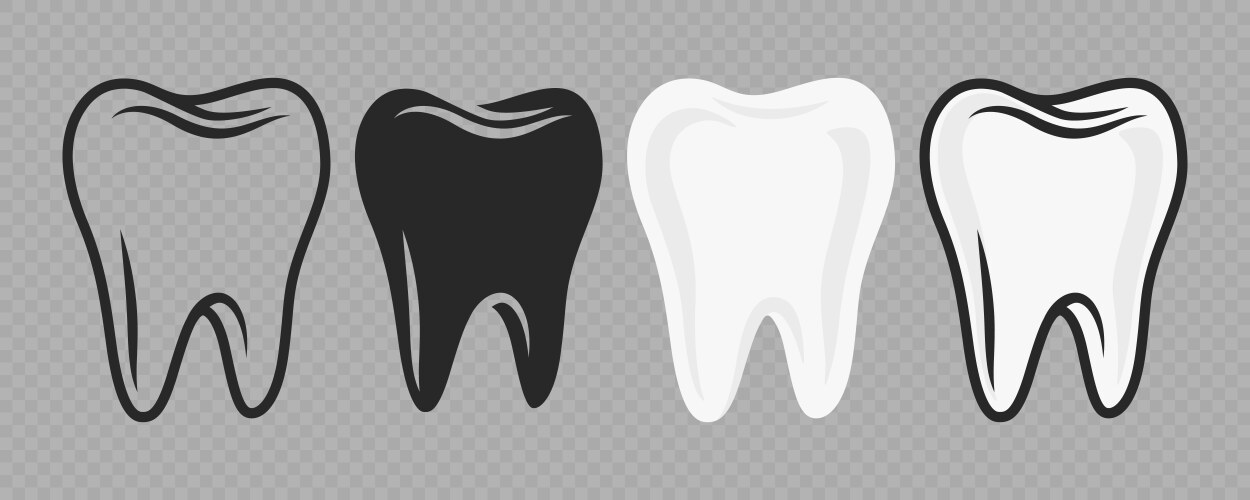 Cartoon tooth design template for Royalty Free Vector Image