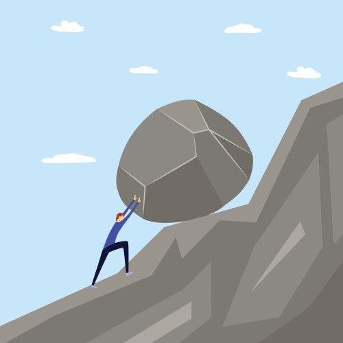 Pushing Rock Uphill Vector Images (over 110)