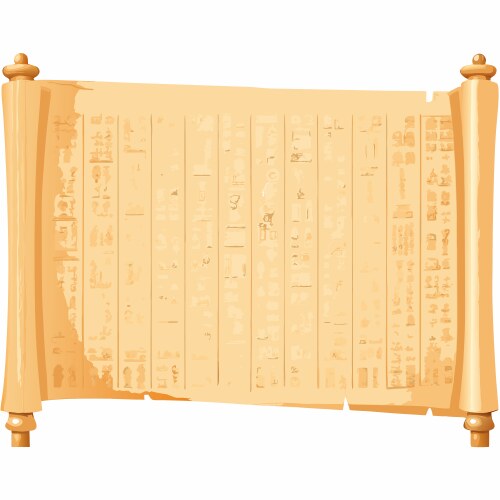 Ancient egyptian papyrus scroll with hieroglyphic Vector Image