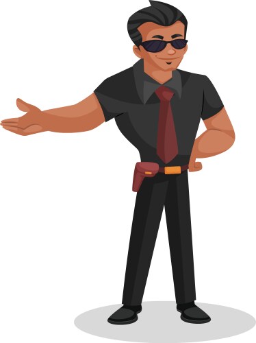 Watchman cartoon Royalty Free Vector Image - VectorStock