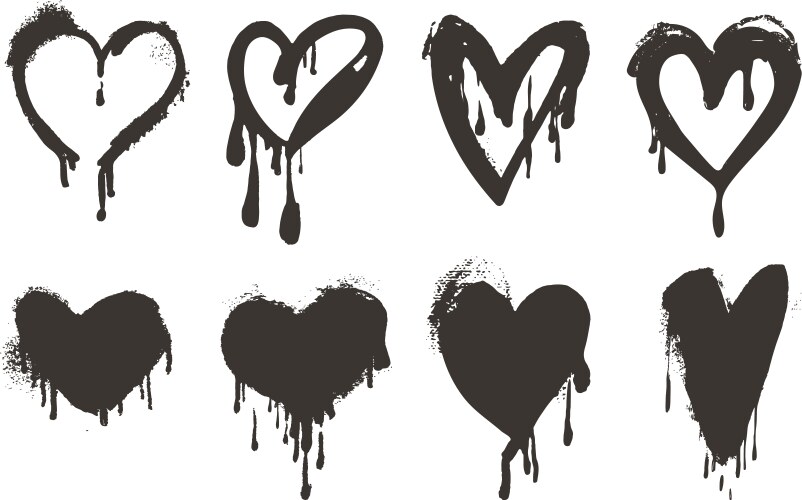 Paint Splatter Heart Vector Images (over 1,700)