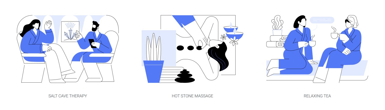 Spa rituals isolated cartoon Royalty Free Vector Image