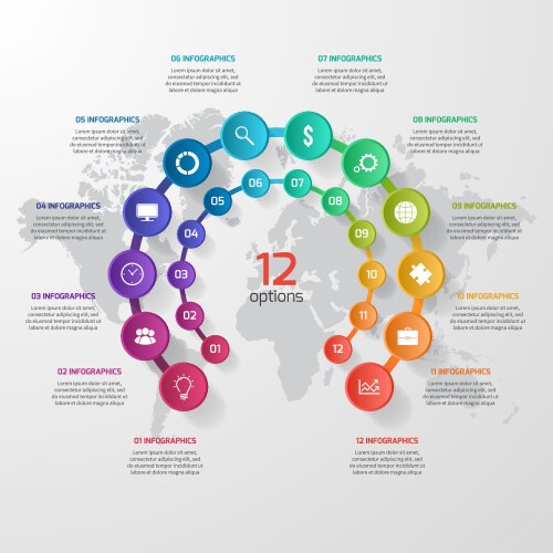 Circle Infographic 12 Vector Images (over 820)