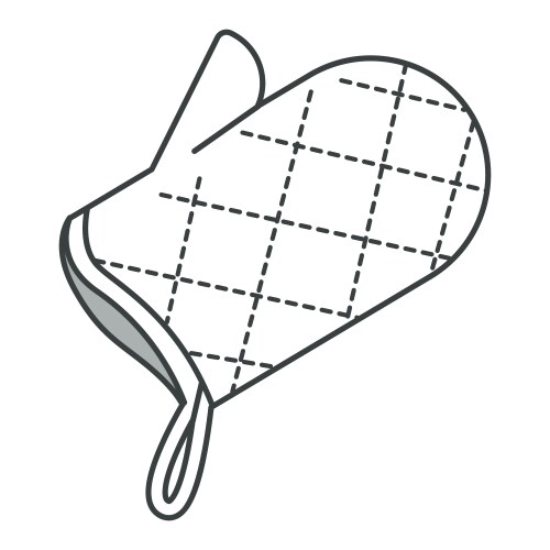 Kitchen gloves Royalty Free Vector Image - VectorStock