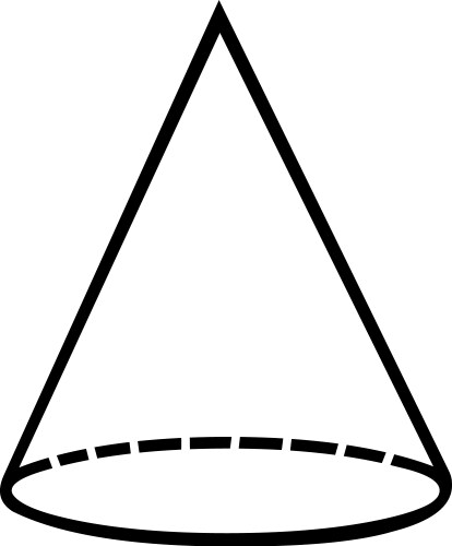Cone shape outline Vector Images & Graphics for Commercial Use ...