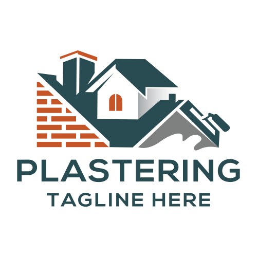 Dry wall logo template house improvement Vector Image