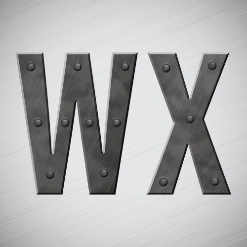 Metal letters Royalty Free Vector Image - VectorStock