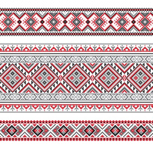 Traditional ornament embroidery peoples Royalty Free Vector