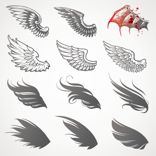 Wings tattoo Royalty Free Vector Image - VectorStock