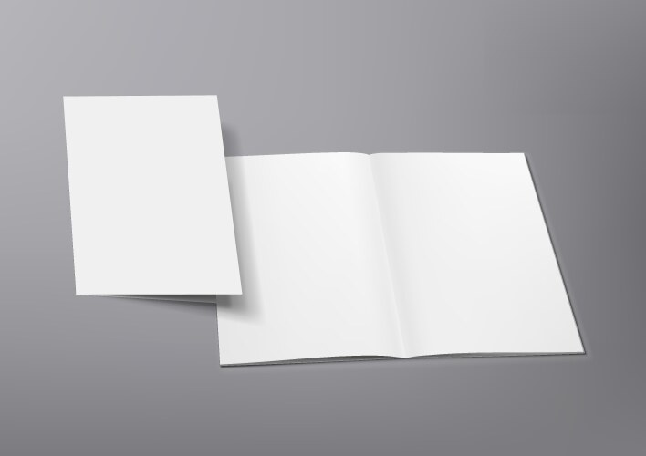Blank empty magazine template Royalty Free Vector Image