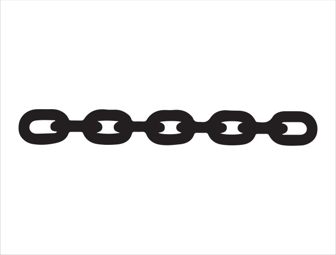 Chain engraving drawing of black silhouette Vector Image