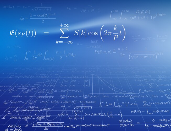 Blue background with numbers Royalty Free Vector Image