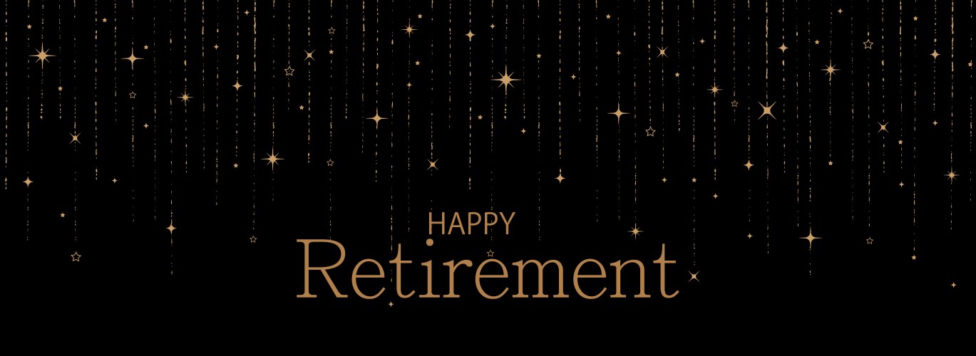 Happy retirement card on white background Vector Image