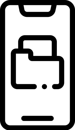 Audio folder icon thin linear style design Vector Image