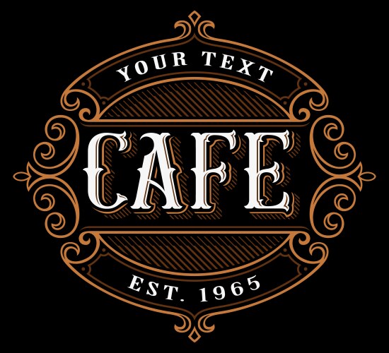 Cafe and bar lettering Royalty Free Vector Image