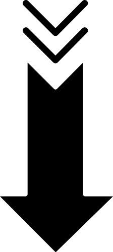 Down arrow icon line downgrade symbol Royalty Free Vector