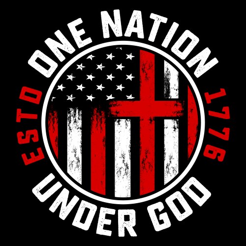 One nation under god america flag Royalty Free Vector Image