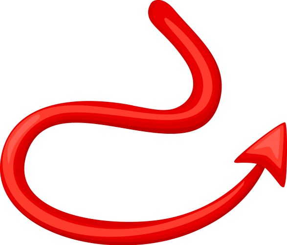 Red Devil Tail Royalty Free Vector Image - VectorStock