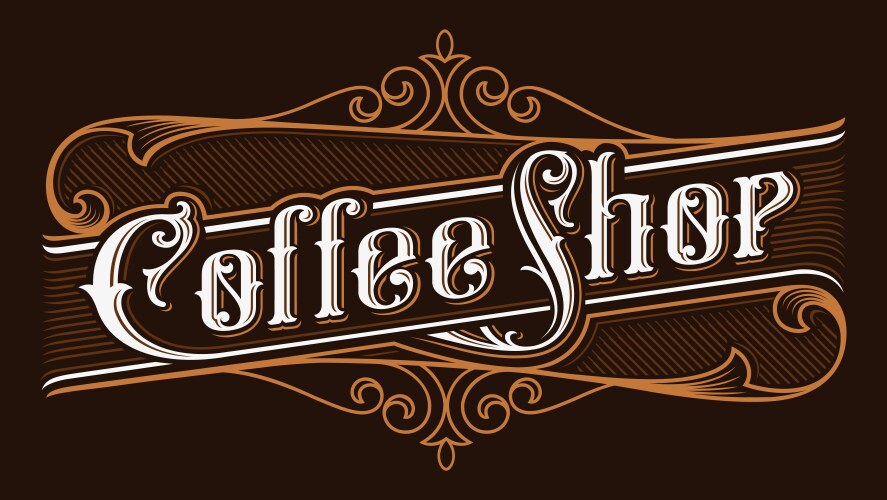 Cafe and bar lettering Royalty Free Vector Image