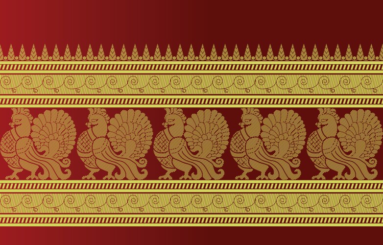 Saree Borders Designs Vector