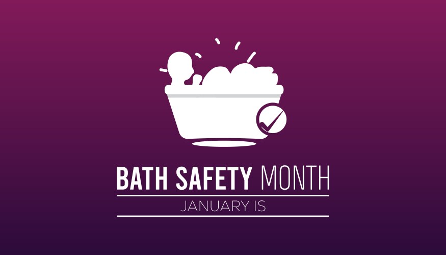 National bath safety month Royalty Free Vector Image