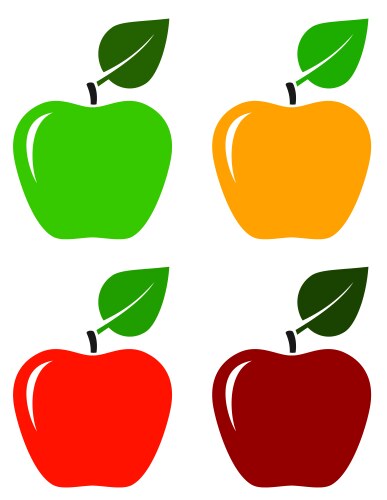 Apple computer icons Royalty Free Vector Image