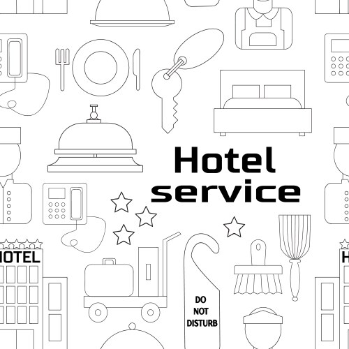 Hotel service facilities Royalty Free Vector Image