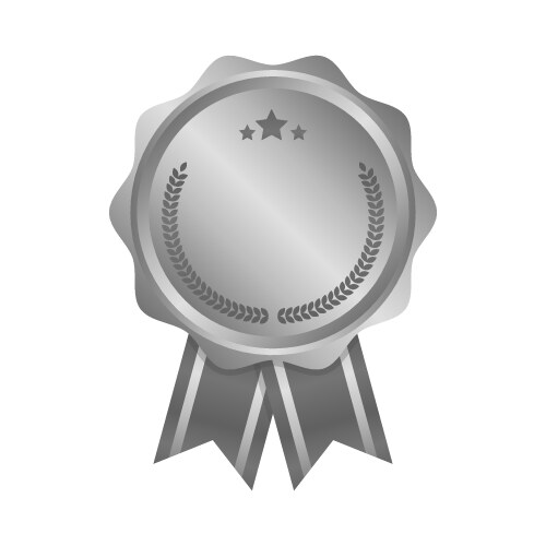 Modern bronze circle metal badge label and design Vector Image