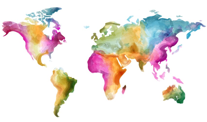 World map - countries Royalty Free Vector Image