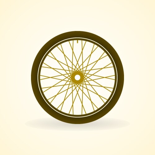 Realistic 3d retro bicycle wheel bike rubber tire Vector Image
