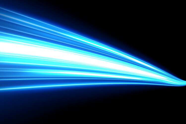 Blue line motion blur effect Royalty Free Vector Image