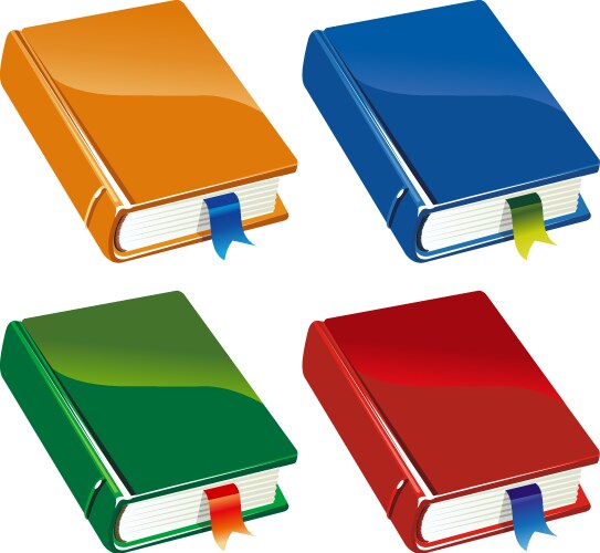 Book stationery isolated Royalty Free Vector Image