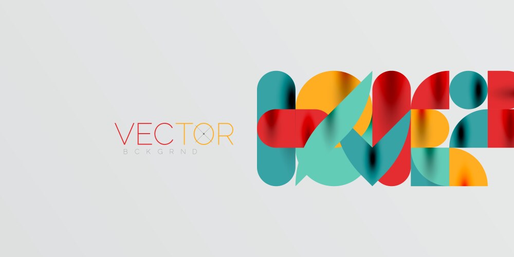 Circles semi squares and round shapes Royalty Free Vector