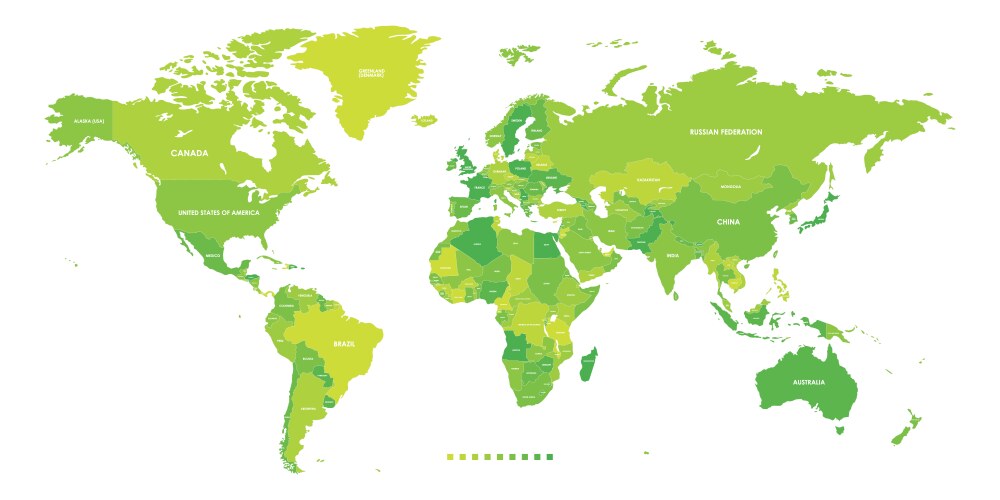 Arab world states blank political map of 22 Vector Image