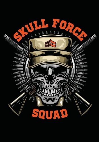 Military skull Royalty Free Vector Image - VectorStock