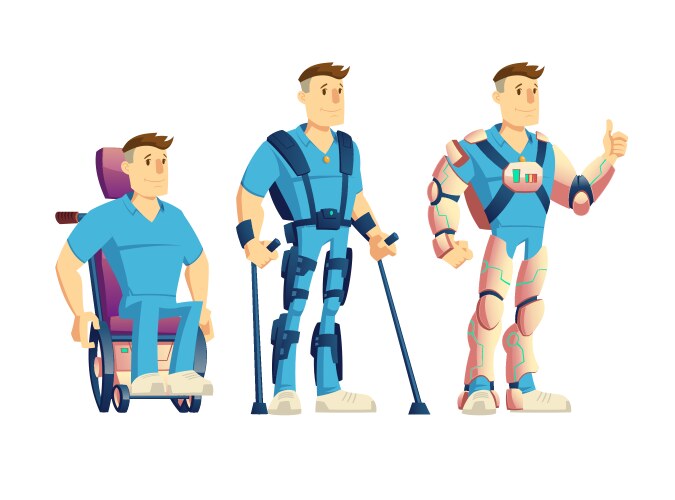 Disabled handicapped people Royalty Free Vector Image