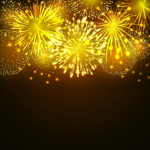 Fireworks bursting in various shapes firework Vector Image