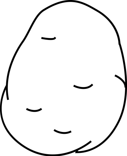 Potato tuber icon doodle Royalty Free Vector Image