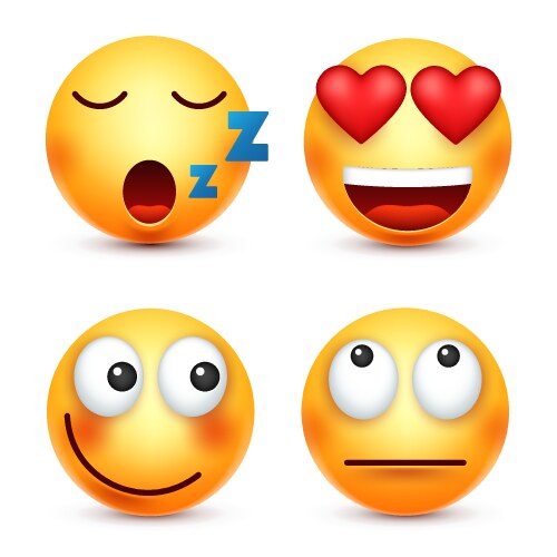 Embarrassed insecure emoticon Royalty Free Vector Image