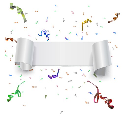 Curved banner on white Royalty Free Vector Image